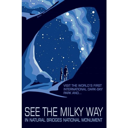 Плакат, постер на холсте See the milky way/Посмотри на млечный путь. Размер 60 на 84 см