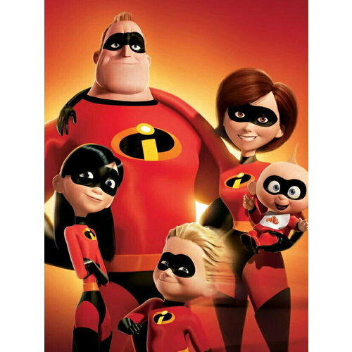 Плакат, постер на бумаге The Incredibles/Суперсемейка/комиксы/мультфильмы. Размер 60 х 84 см