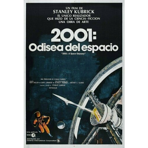 Плакат, постер на холсте 2001 год: Космическая одиссея (2001 A Space Odyssey), Стэнли Кубрик. Размер 30 х 42 см
