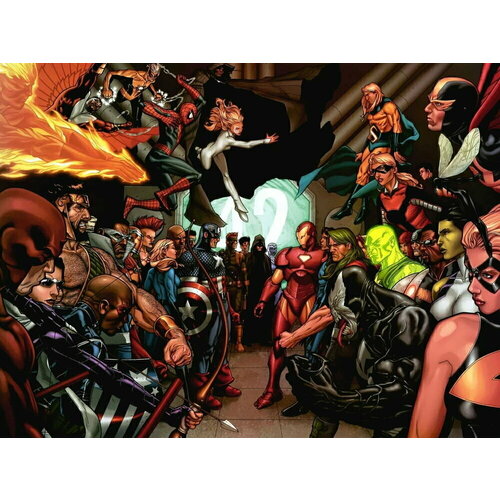 Плакат, постер на бумаге Marvel Comics Superhero/Герои Комиксов Марвел/комиксы/мультфильмы. Размер 21 х 30 см