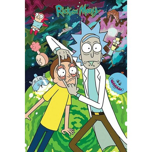 Плакат, постер на бумаге Рик и Морти. Rick and Morty. Размер 30 х 42 см