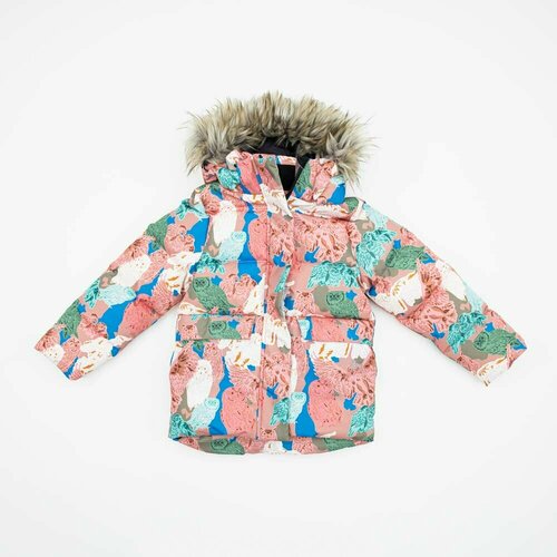 Куртка КОТОФЕЙ, размер 128, розовый, голубой