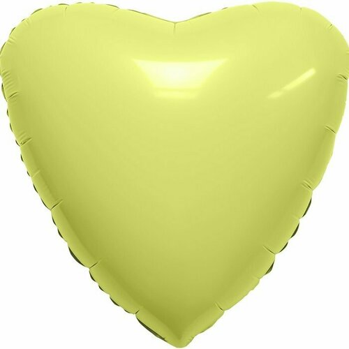 Шар фольгированный 19" «Сердце», цвет мистик лимон (комплект из 25 шт)