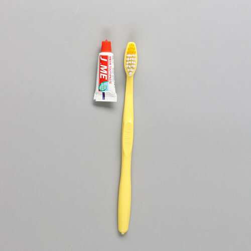 Зубной набор: зубная щетка 16 см + зубная паста 3 г (комплект из 100 шт)