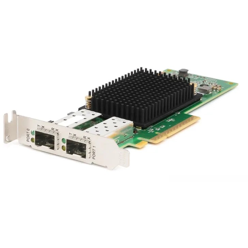 Контроллер DELL Emulex LPe35002 Dual Port FC32 Fibre Channel HBA, PCIe Low Profile V2, Customer Kit (including FC32 trancievers) (540-BDPW)