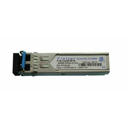 Трансивер Finisar SFP FTRJ1323P1BTR OC-3/STM-1 IR-1, малого форм-фактора (SFP), длине волны 1310 нм передатчик, разъем LC, одномодового волокна (SMF), Цифровой Функция диагностики (DDM), до 15 км