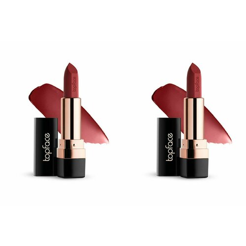 Topface Помада матовая устойчивая для губ Instyle Matte Lipstick, тон 14, красный, 4 гр, 2 шт.