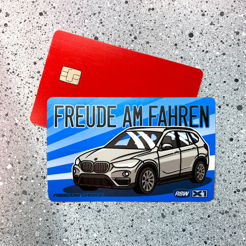 Наклейка на банковскую карту BMW X1