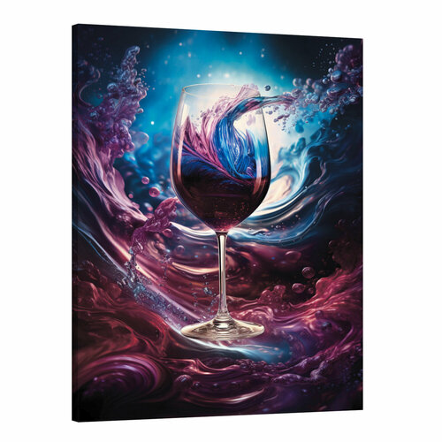 Интерьерная картина 50х70 "Вино отражений"