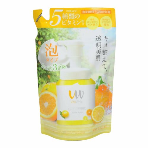 MAX Японская пена для умывания лица 5 витаминов, 250мл, з/б, арт. 042751