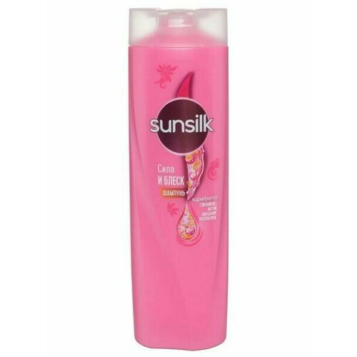 SUNSILK Шампунь сила И блеск с витамином Е, маслом макадамии и коллагеном, 350 мл.