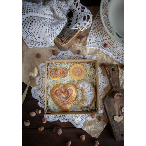 Подарочный набор мыла ручной работы Круассан, булочка и печенье