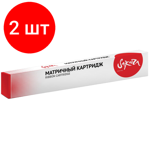 Комплект 2 штук, Картридж матричный SAKURA C13S015086BA чер. для EPSON LQ1200K/2170/2080