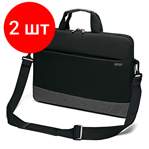 Комплект 2 штук, Сумка для ноутбука Acer LS series OBG202 15.6/черн/сер полиэс(ZL. BAGEE.002)