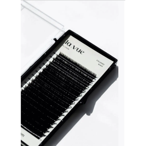 Черные ресницы LA VUE BLACK M 0.10 10 mm одна длина (16 линий)
