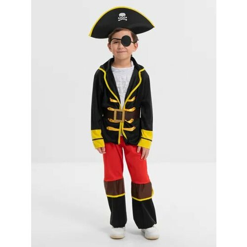 Костюм пирата для мальчика детский на Хэллоуин, для роста 100-110см