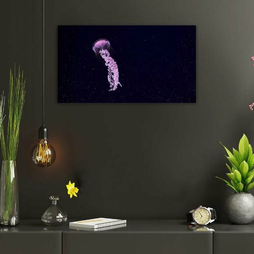 Картина на холсте 60x110 LinxOne "Медуза красивый щупальце" интерьерная для дома / на стену / на кухню / с подрамником