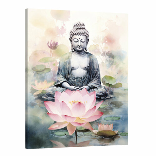 Интерьерная картина 50х70 "Будда: источник духовного совершенства"