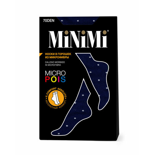 Носки MiNiMi, 70 den, размер 0 (UNI), черный, синий