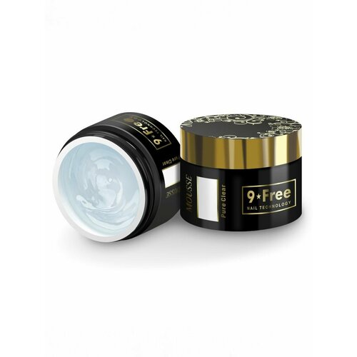 Гель для наращивания ногтей 9 Free MOUSSE Pure Clear, 30 мл.