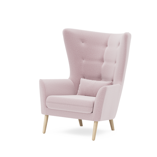 Кресло с декоративной подушкой Pragma Elton, обивка: текстиль, розовый