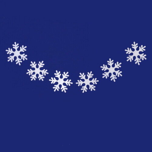 Украшение новогоднее «Искристые снежинки» (набор 6 шт) , 20 см