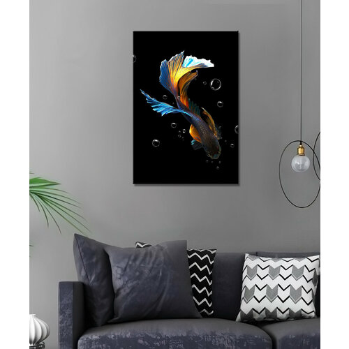 Картина - Тропические рыбы, рыба (24) 30х40