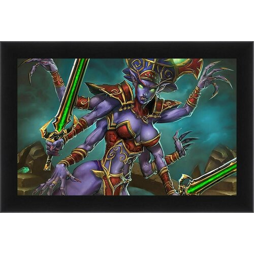 Плакат, постер на холсте World Of Warcraft. Размер 30х42 см