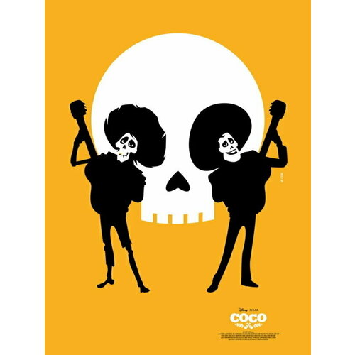 Плакат, постер на бумаге Coco/Тайна Коко/искусство/арт/абстракция/творчество. Размер 21 х 30 см