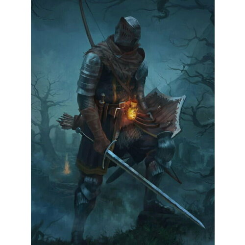 Плакат, постер на бумаге Dark Souls/Темные Души/игровые/игра/компьютерные герои персонажи. Размер 21 х 30 см