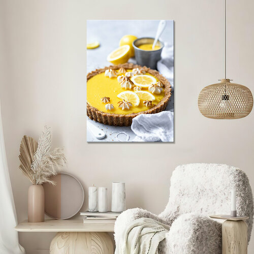 Картина/Картина на холсте для интерьера/Картина на стену/Картина для кухни/ - Лимонный десерт 20х30