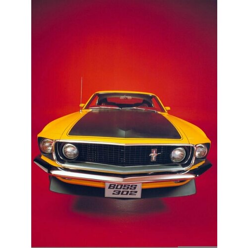 Плакат, постер на бумаге Ford Mustang Boss, Форд Мустанг. Размер 30 х 42 см