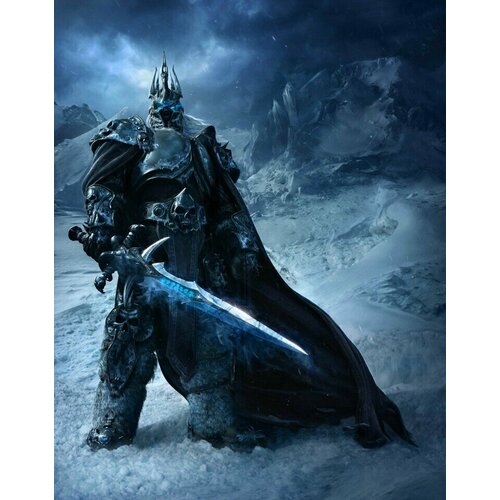 Плакат, постер на бумаге Blizzard-Lich King/Близзард-Король Лич. Размер 21 х 30 см