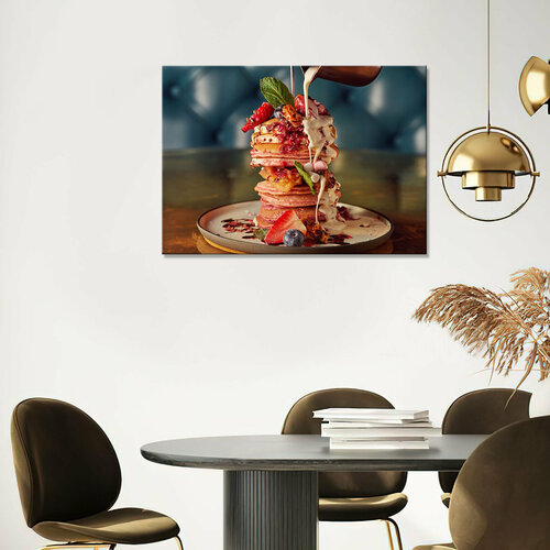 Картина/Картина на холсте для интерьера/Картина на стену/Картина для кухни/ - стопка вкусных блинчиков 20х30