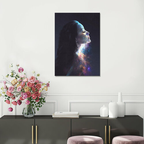 Интерьерная картина на холсте - Девушка скопление звёзд (1) 20х30
