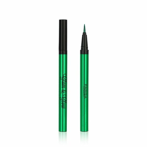 Подводка-лайнер для век Parisa Cosmetics Glam&Glow, тон 04 зеленый, 1 мл