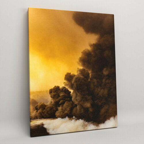 Картина на холсте (интерьерный постер) "Облака дыма", с деревянным подрамником, размер 45x60 см