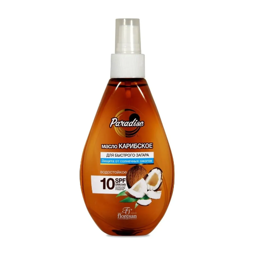 Floresan Масло для быстрого загара, Пальмовый рай, SPF 10, 160 мл.