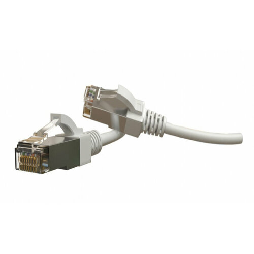 Патч-корд Hyperline PC-LPT-SFTP-RJ45-RJ45-C6-1.5M-LSZH-WH S/FTP, экранированный, категория 6, 28AWG, LSZH, 1.5 м, белый