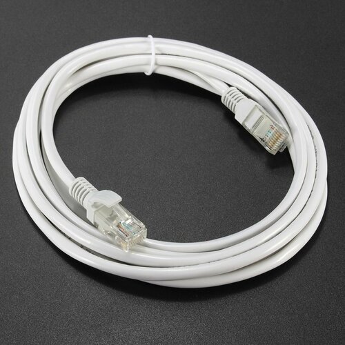 Компьютерный интернет кабель (удлинитель) UTP RJ-45. обжатая витая пара, литой длина 5 метра