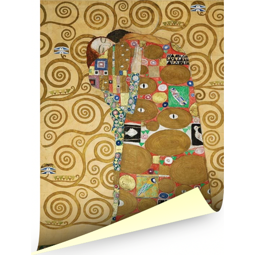 Фрагмент картины "Древо Жизни". "Упоение", Густав Климт, печать на холсте (75х122 см / без подрамника)
