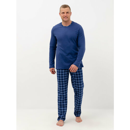 Пижама  Интерлок, размер 52/176, синий