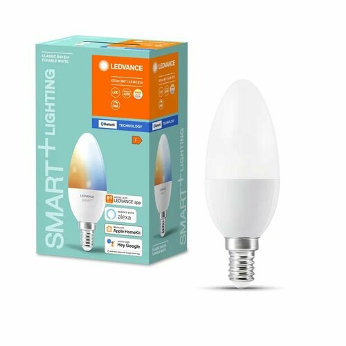 Умная лампа светодиодная LEDVANCE / OSRAM SMART+ B E14, 5Вт, 2700-6500К, 470лм, регулируемая цветовая температура, диммируемая