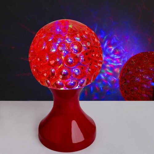 Световой прибор Luazon Lighting хрустальный шар "Кубок", диаметр 10 см, 220 В, красный (3622824)