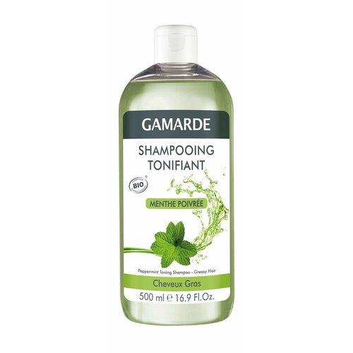 Тонизирующий шампунь для жирных волос и кожи головы / Gamarde Shampooing Tonifiant Menthe Poivree