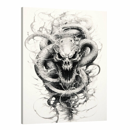 Интерьерная картина 50х70 "Змеиный порыв"