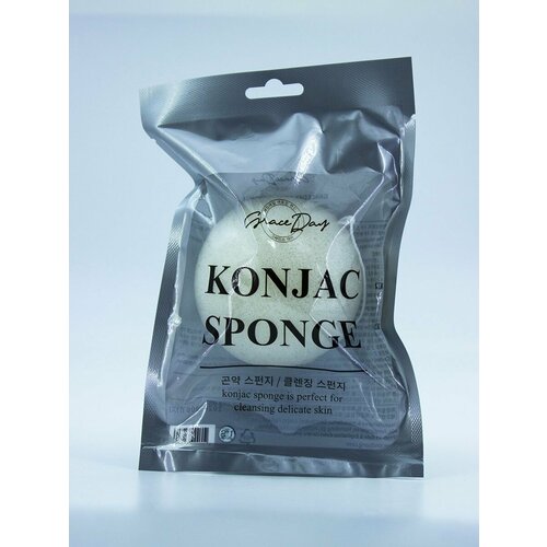 Grace Day Спонж, Konjac Sponge, белый, 1 шт.
