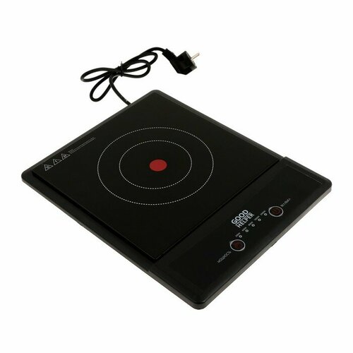 Плитка индукционная GOODHELPER ES-20W02, 1 конфорка, 2000 Вт, чёрная