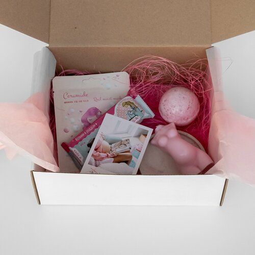 Подарочный набор для беременных женщин, соевая свеча ручной работы, шарик для ванны, тканевая маска для лица с церамидами, протеиновый батончик