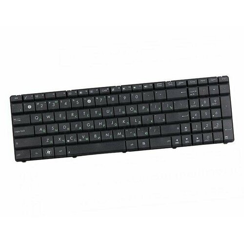 Клавиатура ZeepDeep для ноутбука Asus K53Br, K53By, K53Ta, K53Tk, K53U, K53Z, K73Br, K73By, K73Ta, K73Tk, X53U, черная, высокие кнопки со скосом, гор. Enter ZeepDeep